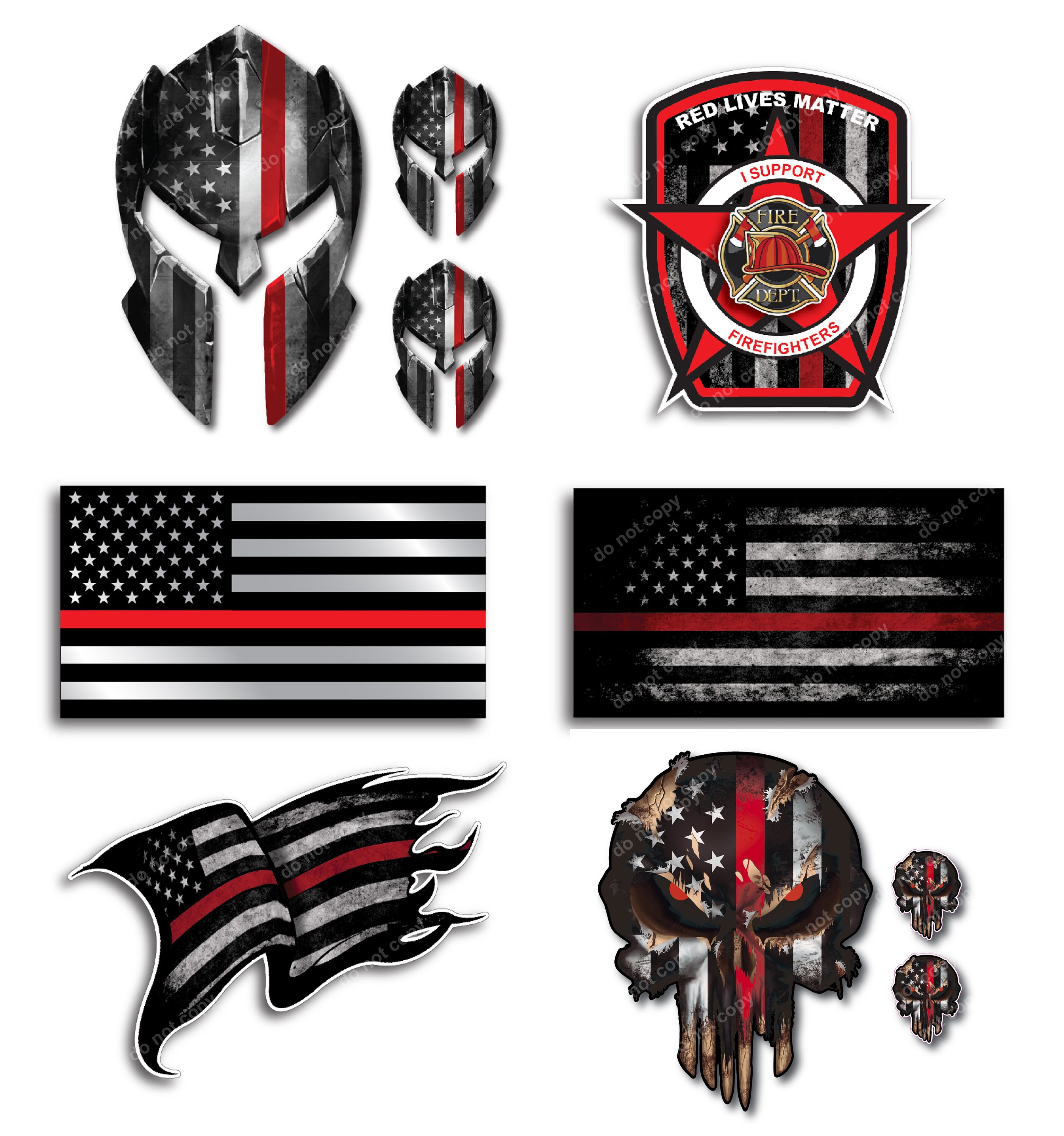Mega Variety Pack of Thin Red Line Firefighter Fire Department | Etsy