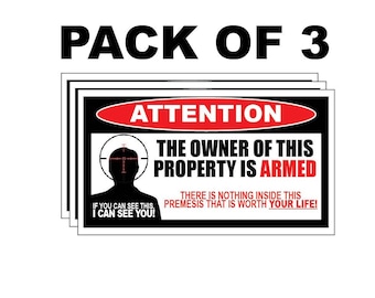 Owner Armed Decal - Etsy