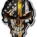 Large USA American Flag Skull Sticker Ddecal for Cars Trucks Windows ...