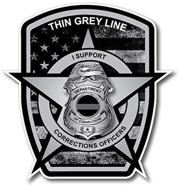 Thin Grey Line Badge Decal Correctional Officer Car Truck | Etsy
