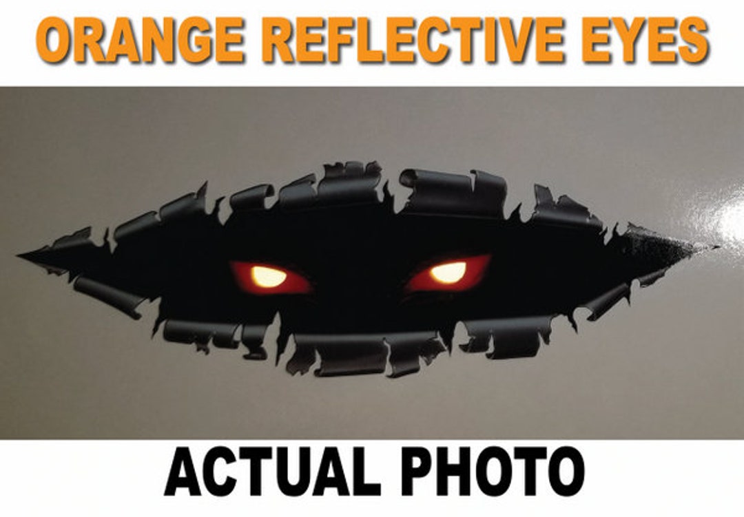 Peeking Monster in Trunk With Reflective Eyes Car Decal Vinyl Sticker ...