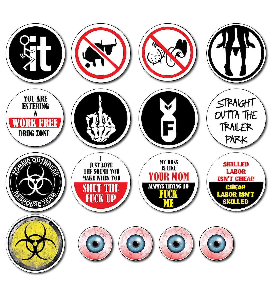 17pk 3M Funny Hard Hat Helmet Sticker Combo Hardhat Extreme Edition ...