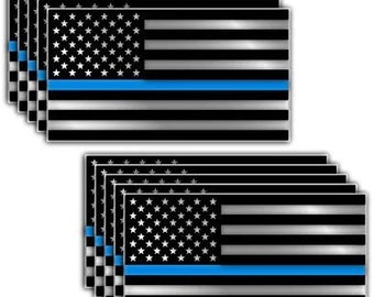 Thin Blue Line Cross Decal Sticker Car Truck Police Officer | Etsy