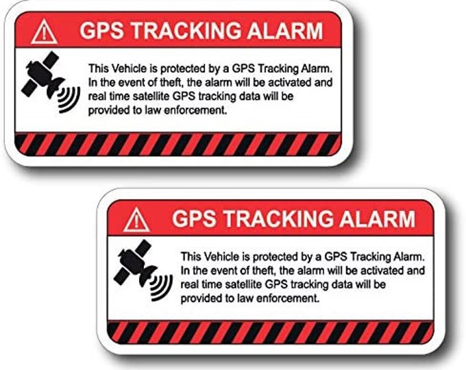 7 Pack Combination Pack of 24 Hour Monitoring This Vehicle Protected by ...