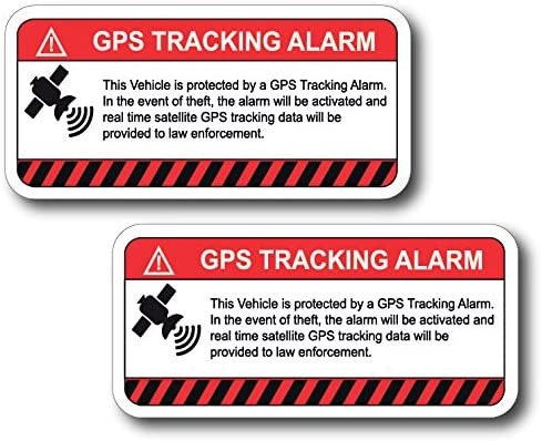 2 Pack This Vehicle Protected by GPS Tracking Warning Sticker Decal ...