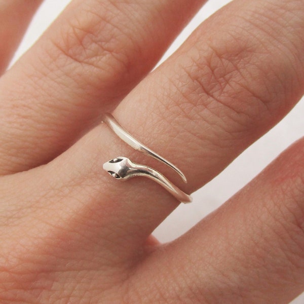 Silver Snake Ring - Etsy