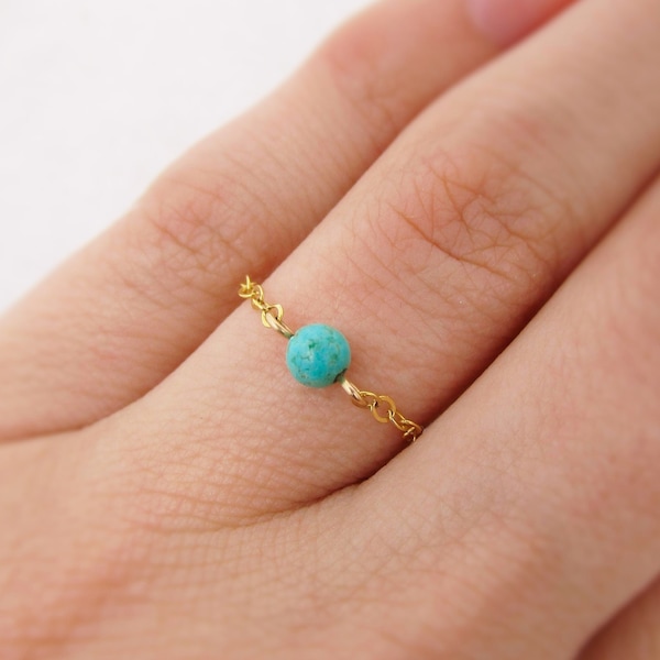 Gold Turquoise Ring - Etsy