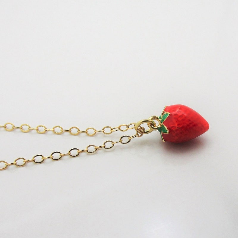 Strawberry Necklace - Etsy