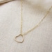Gold Floating Heart Necklace, Real Gold Filled Valentines Day Gift - Etsy