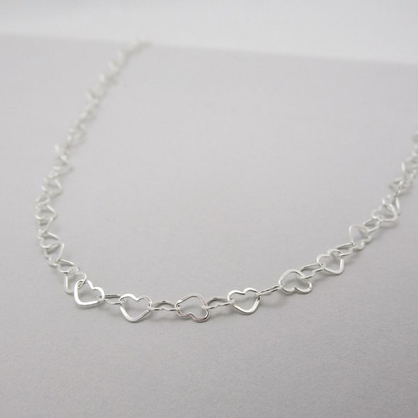 Heart Chain Necklace - Etsy