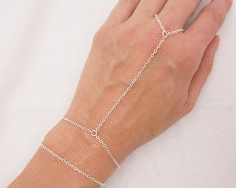 Silver Hand Chain | Etsy