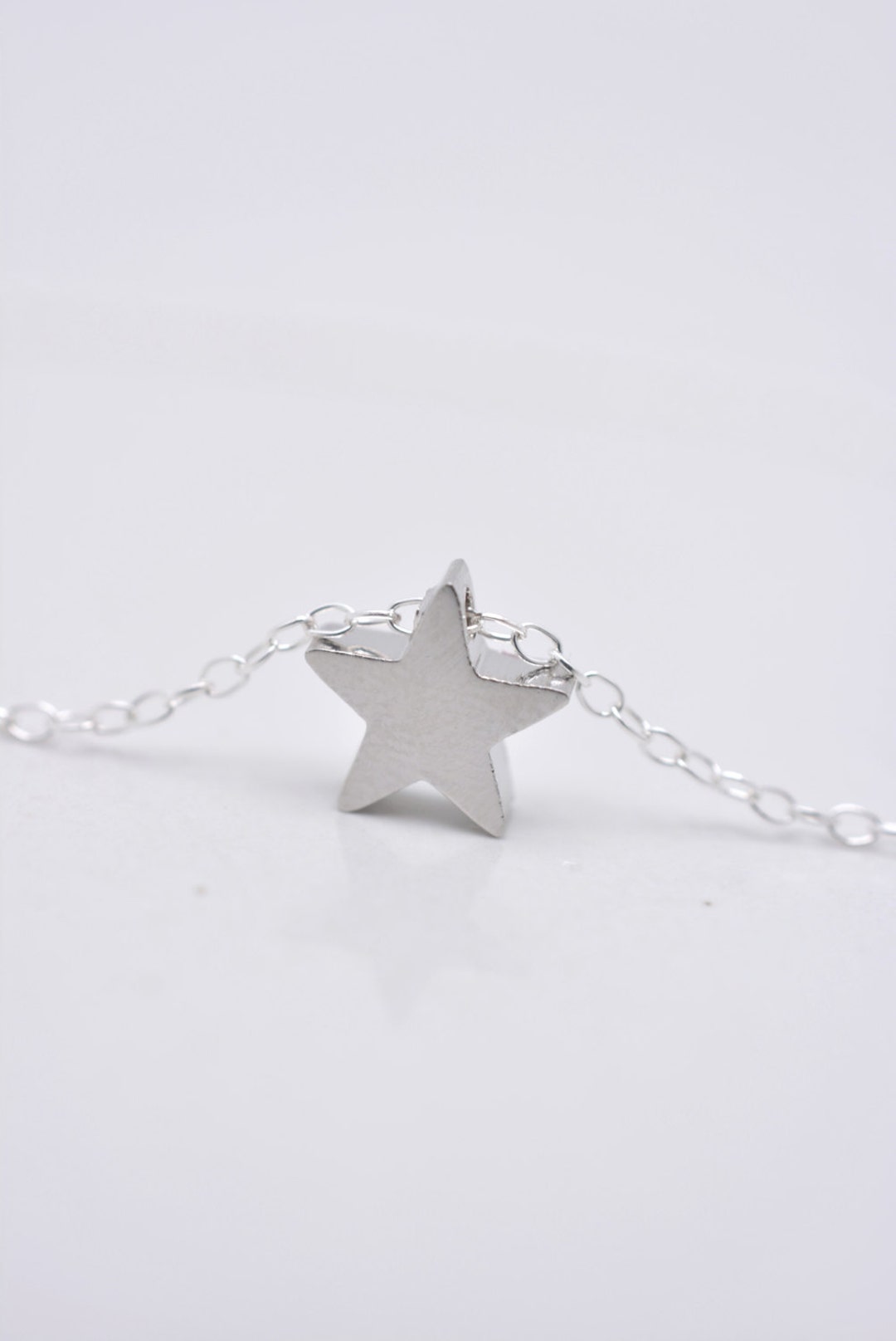 Silver Star Necklace, Tiny Star Minimalist Necklace, 925 Sterling Silver Chain - Gift for Her ...