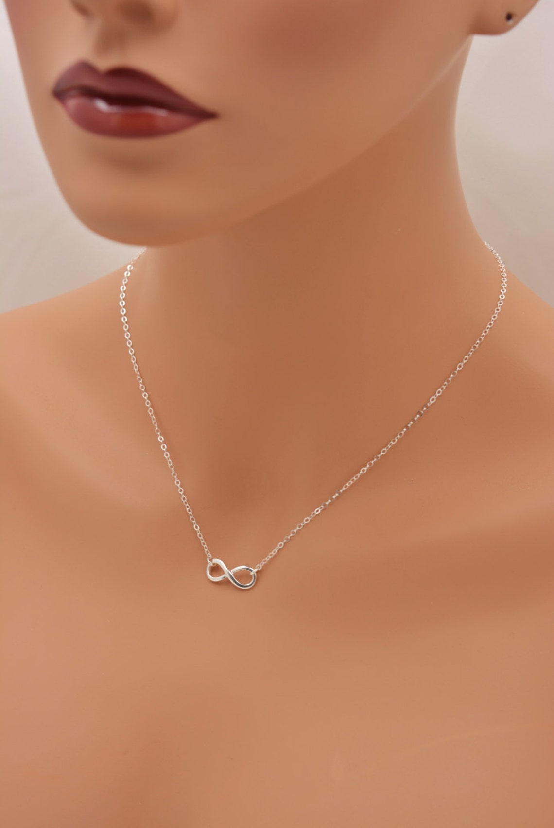 Sterling Silver Infinity Necklace Mini Infinity Charm - Etsy