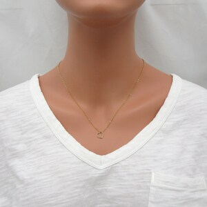 Gold Floating Heart Necklace, Real Gold Filled Valentines Day Gift - Etsy
