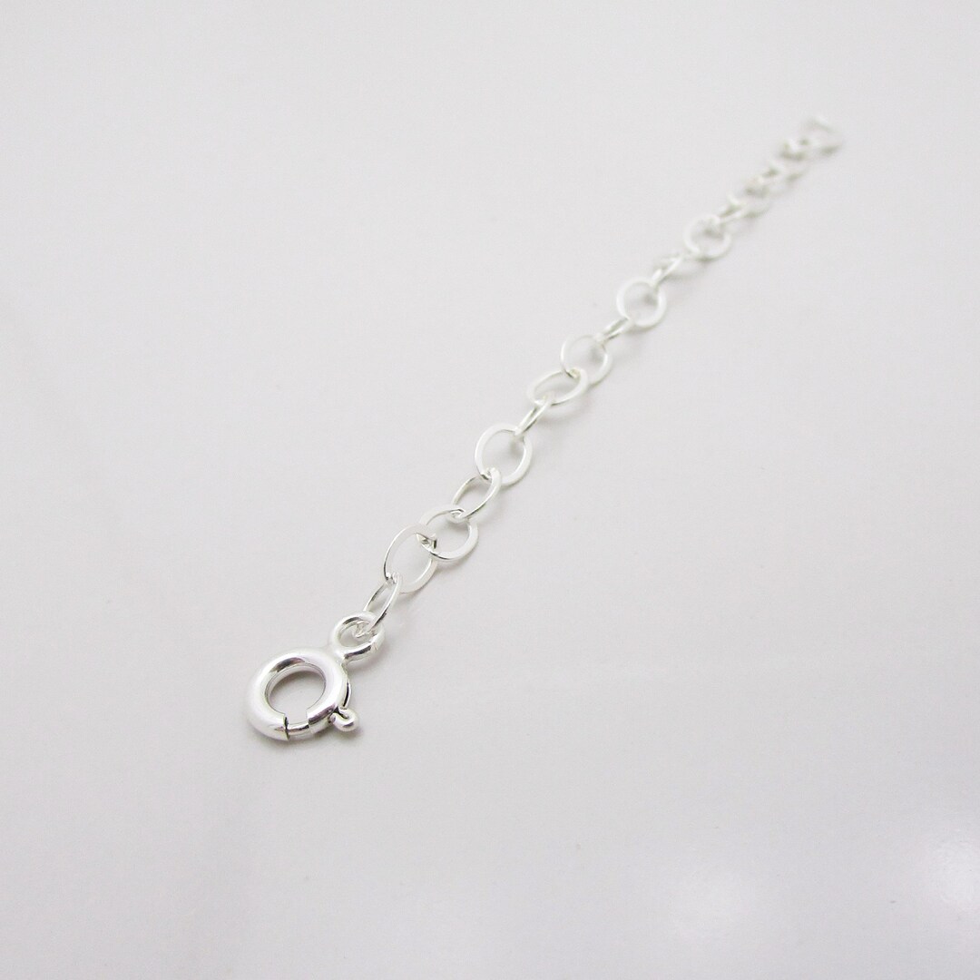 Sterling Silver Necklace Extender Chain, Attachable Adjustable Bracelet ...