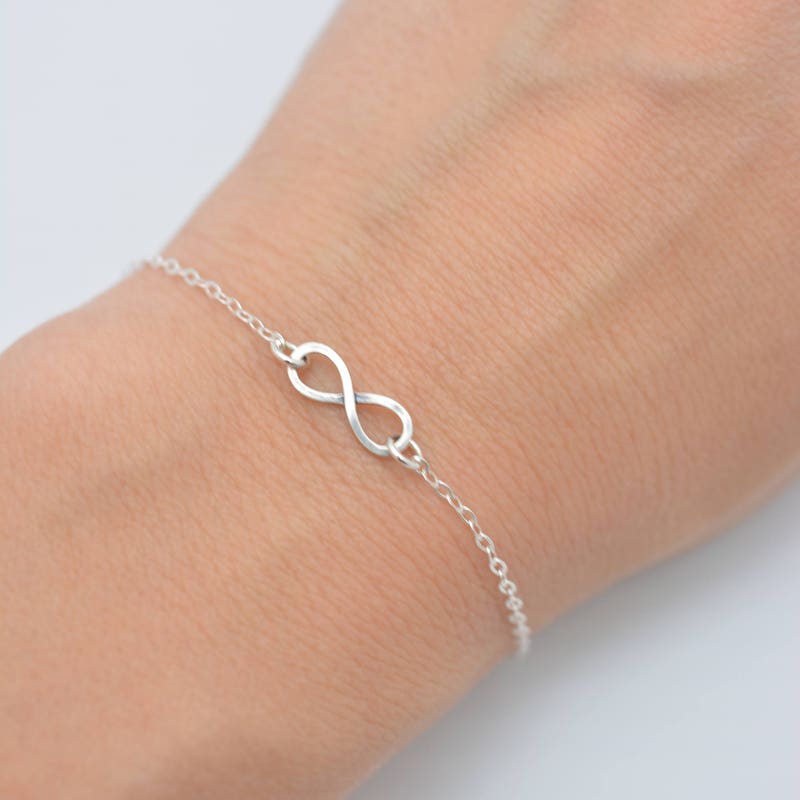 925 Silver Infinity Bracelet - Etsy