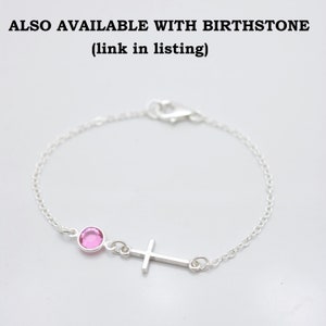 Sterling Silver Child's Cross Bracelet: Dainty First Communion Gift - Etsy