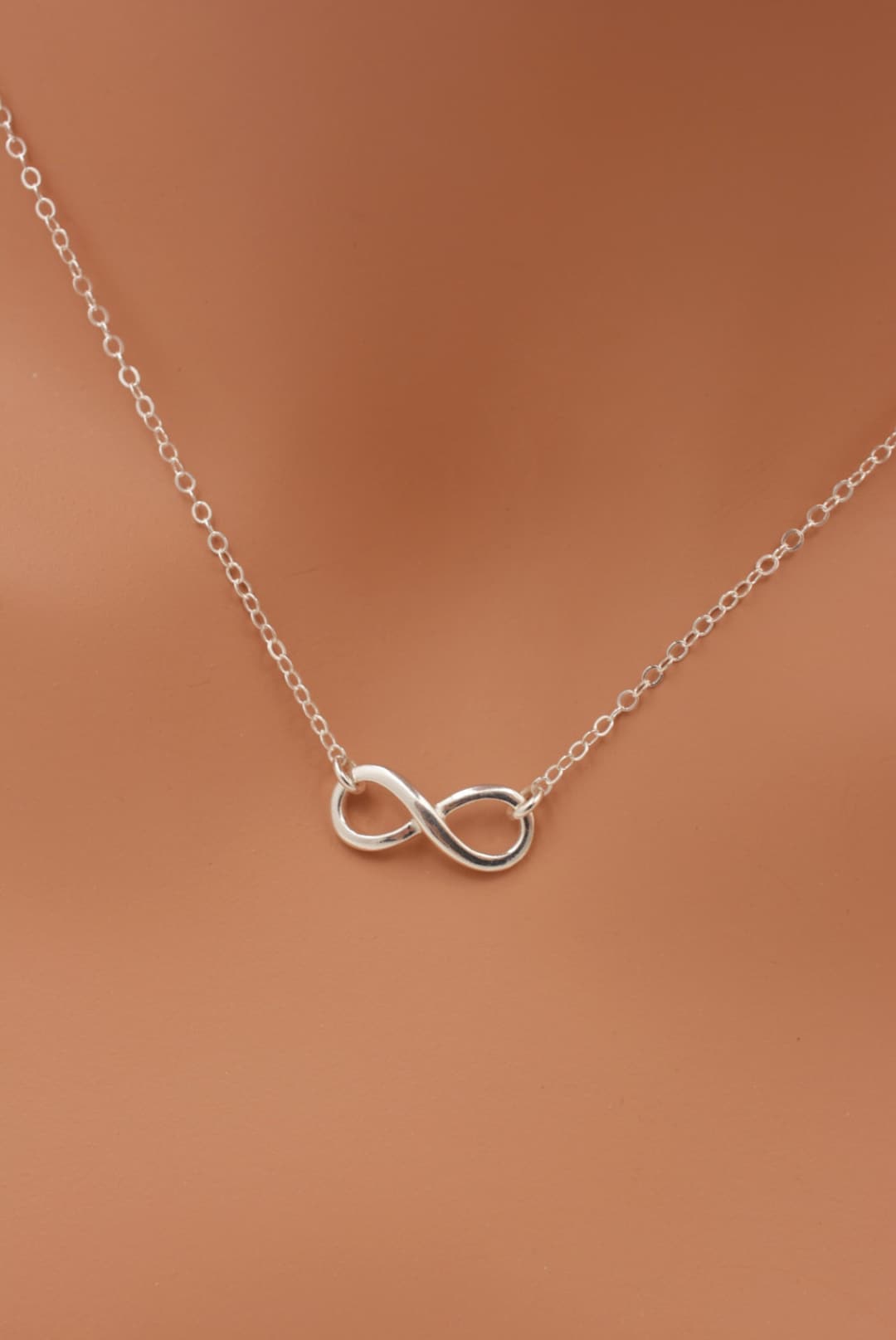 Sterling Silver Infinity Necklace, Mini Charm Real Silver, Pretty ...