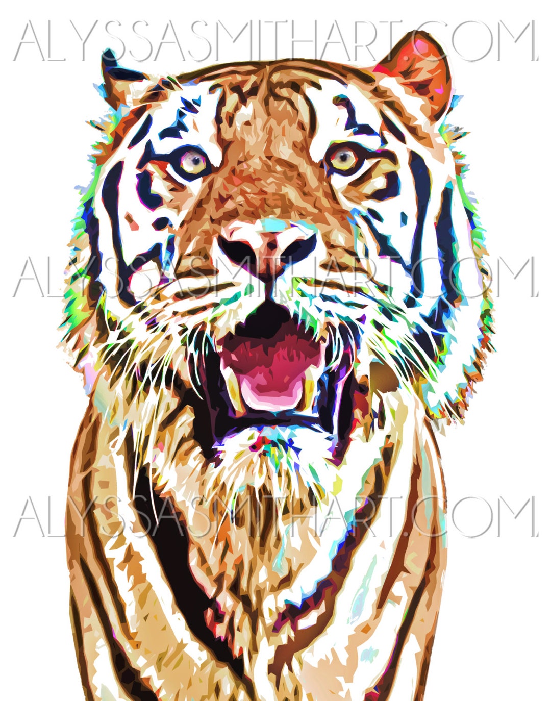 Multi-color Tiger Print - Etsy