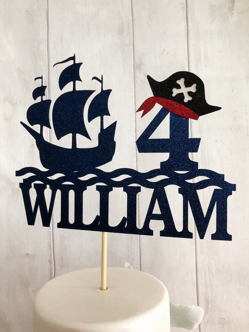 Pirate Ship Cake Topper. Pirate Birthday Party. Pirate Boat - Etsy UK