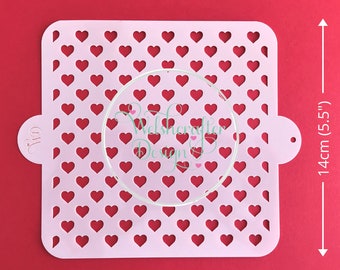 Mini Heart Stencil - Etsy
