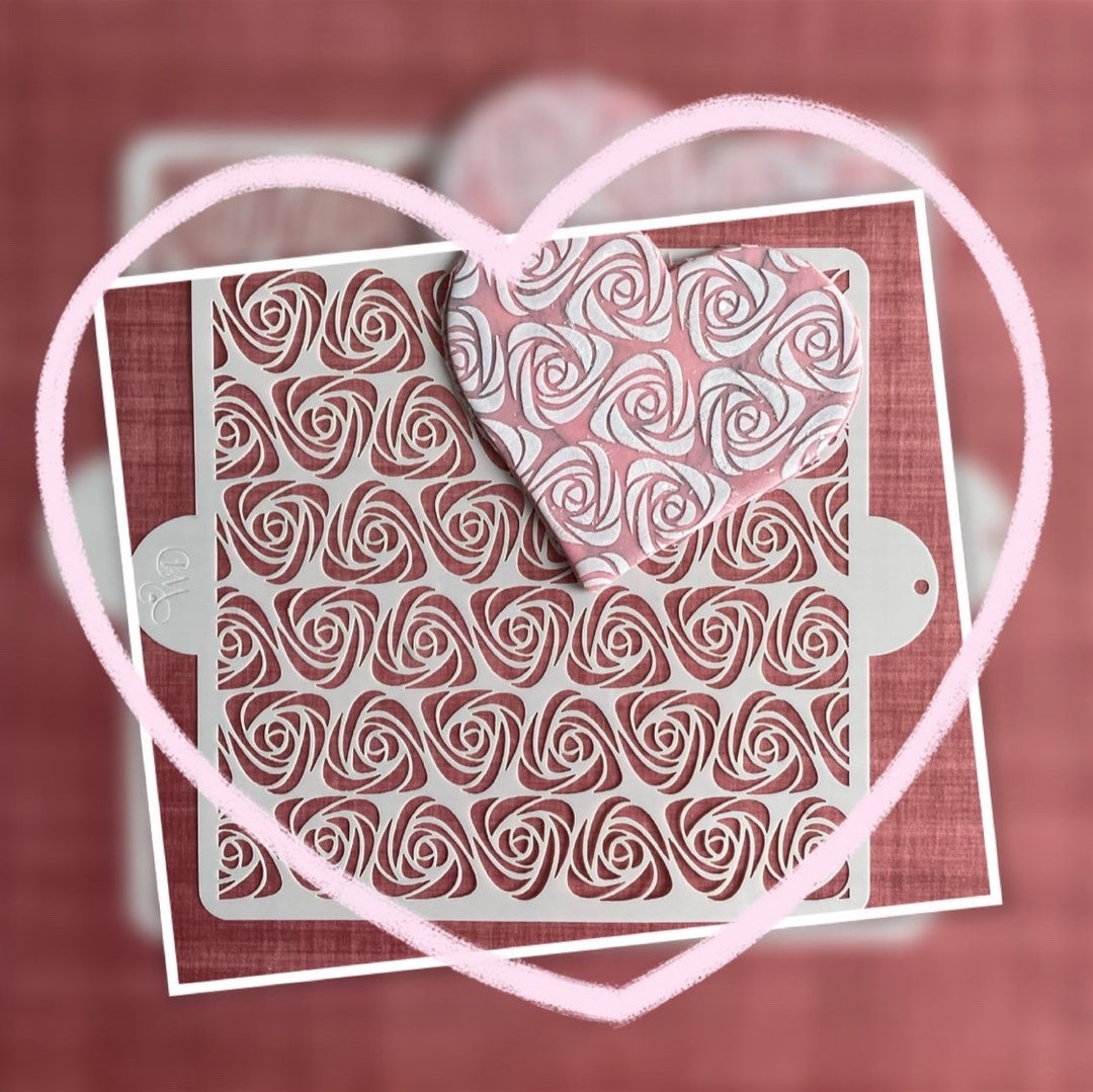 Art Deco Roses Floral Design Stencil. Flower Effect Pattern. - Etsy