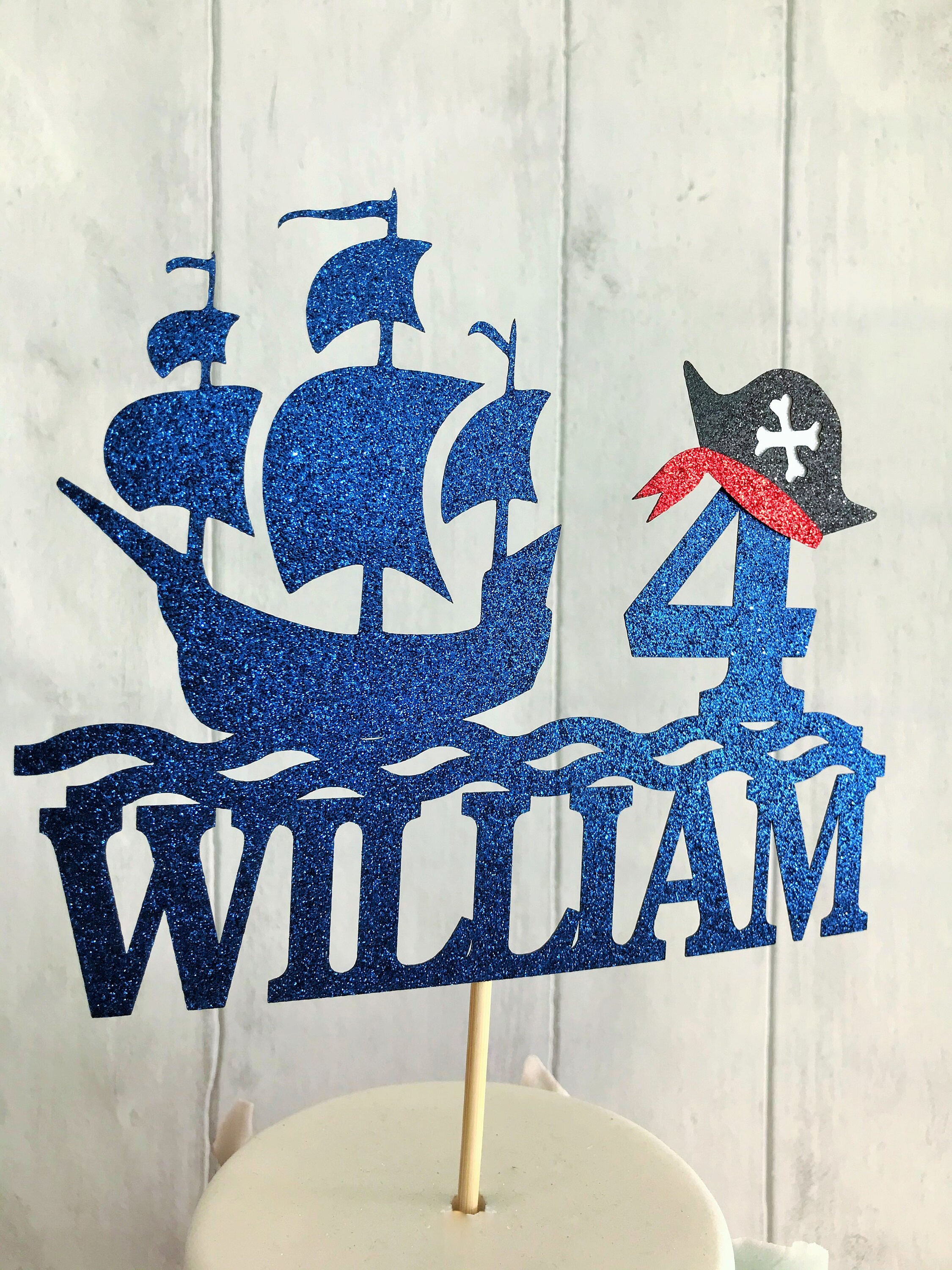 Pirate Ship Cake Topper. Pirate Birthday Party. Pirate Boat | Etsy