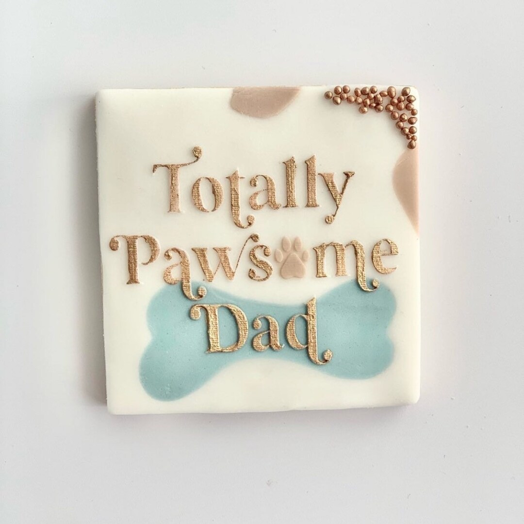 Totally Pawsome Dad Embosser. Father's Day. Dog Dad. Debosser Stamp. - Etsy