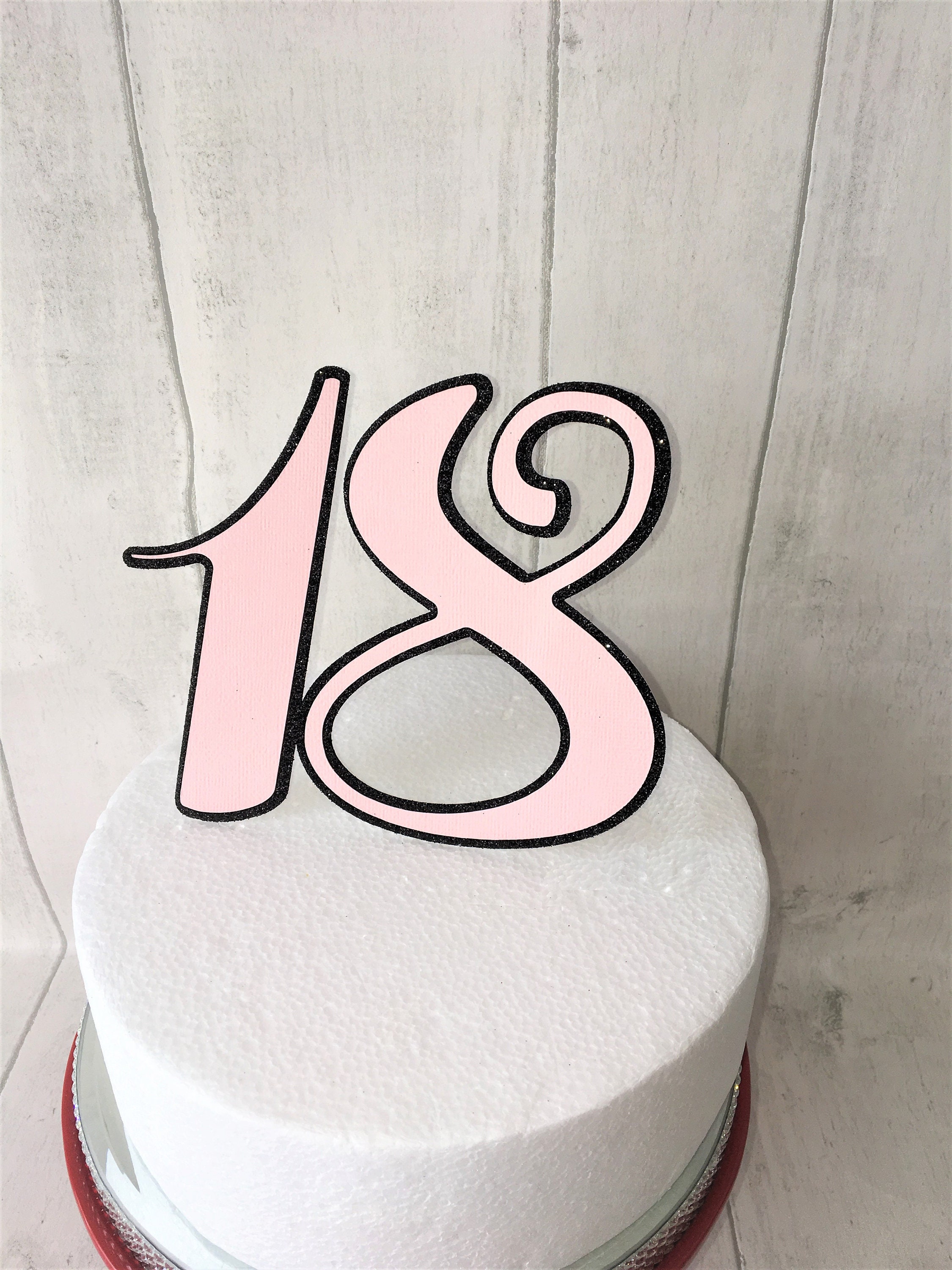18 Birthday Number Age Cake Topper. Birthday Cake Topper. | Etsy