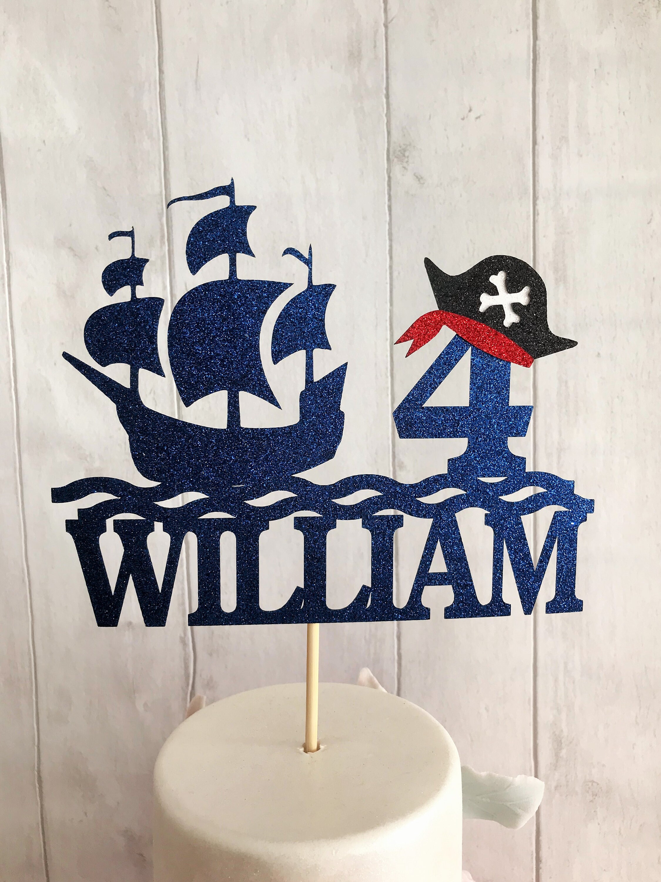 Pirate Ship Cake Topper. Pirate Birthday Party. Pirate Boat | Etsy