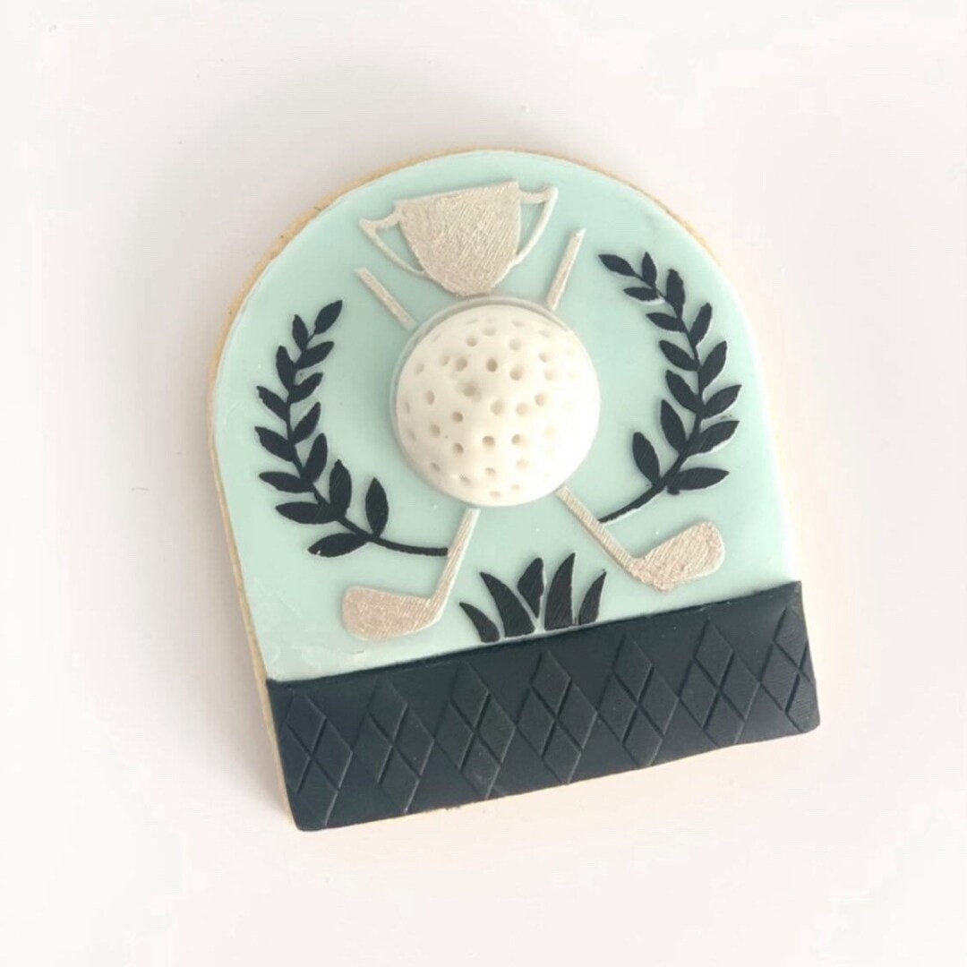 Golf Embosser Fondant Stamp. Golf Championship Debosser for Cookies and ...