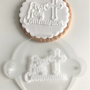 First Holy Communion Embosser Stamp Style 2. Acrylic Icing Fondant ...