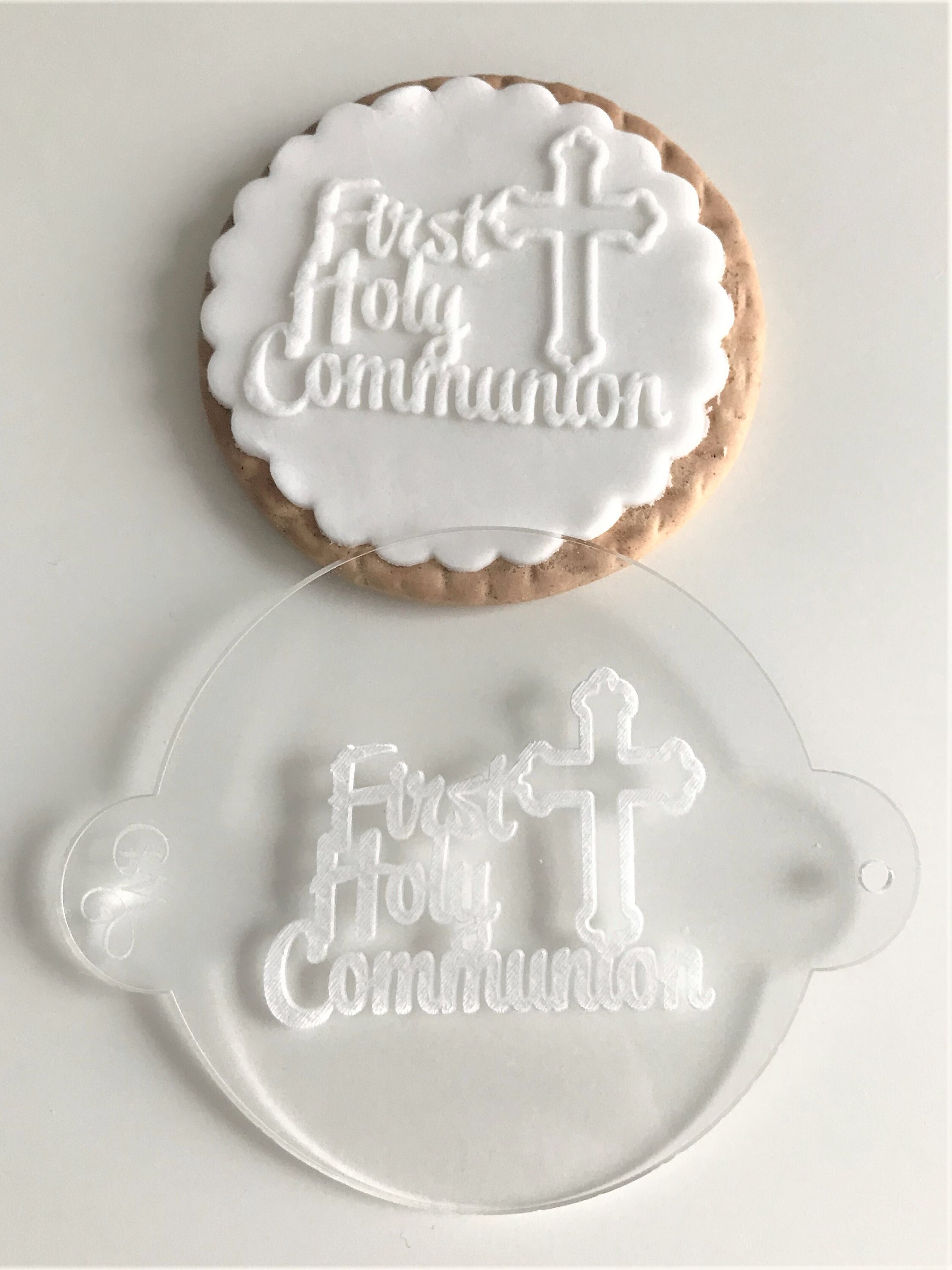 First Holy Communion Embosser Stamp Style 2. Acrylic Icing | Etsy