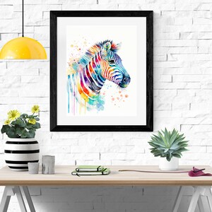 Watercolor Zebra PRINTABLE ART Zebra Print Zebra Poster Safari Animals ...