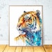 Set of 6 Safari Animals Watercolor PRINTABLE ART Giraffe Print Animal ...
