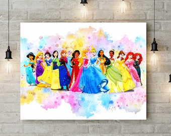 Princess Watercolor | Etsy