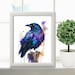 Raven Watercolor PRINTABLE ART Raven Print Instant Download Poster ...