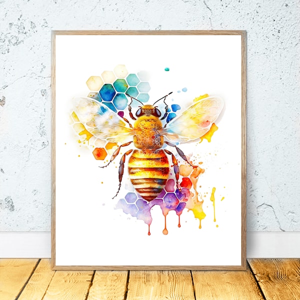 Bee Art Print - Etsy