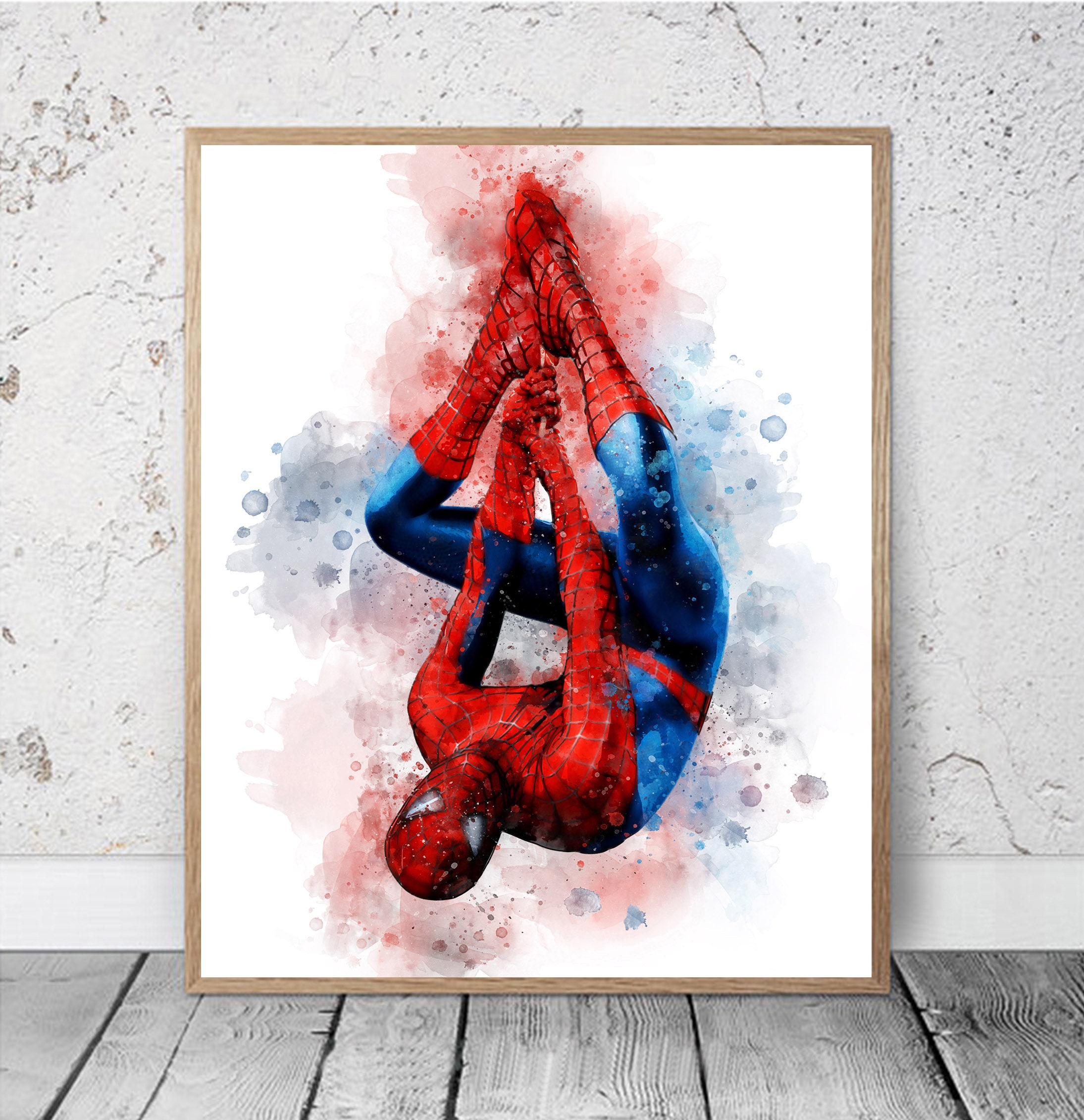 Set 4 Superheroes DOWNLOAD Watercolor Art Prints Superhero - Etsy