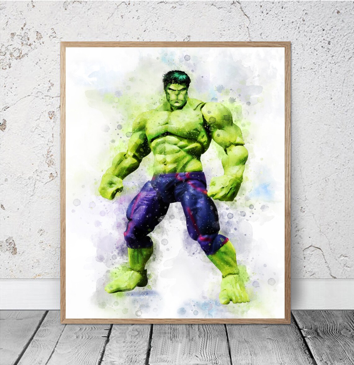 Set 4 Superheroes DOWNLOAD Watercolor Art Prints Superhero - Etsy