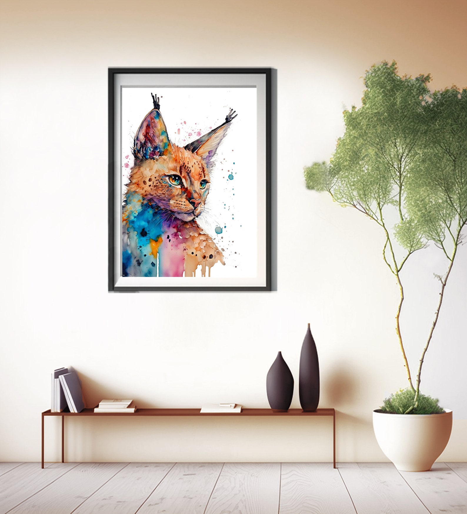 Lynx Watercolor PRINTABLE ART Lynx Print Instant Download Lynx - Etsy
