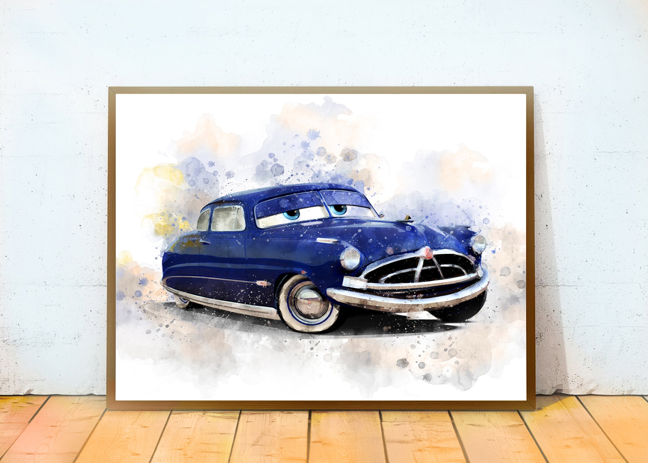 Set of 6 Disney Cars PRINTABLE ART Disney Cars Poster Birthday Disney ...