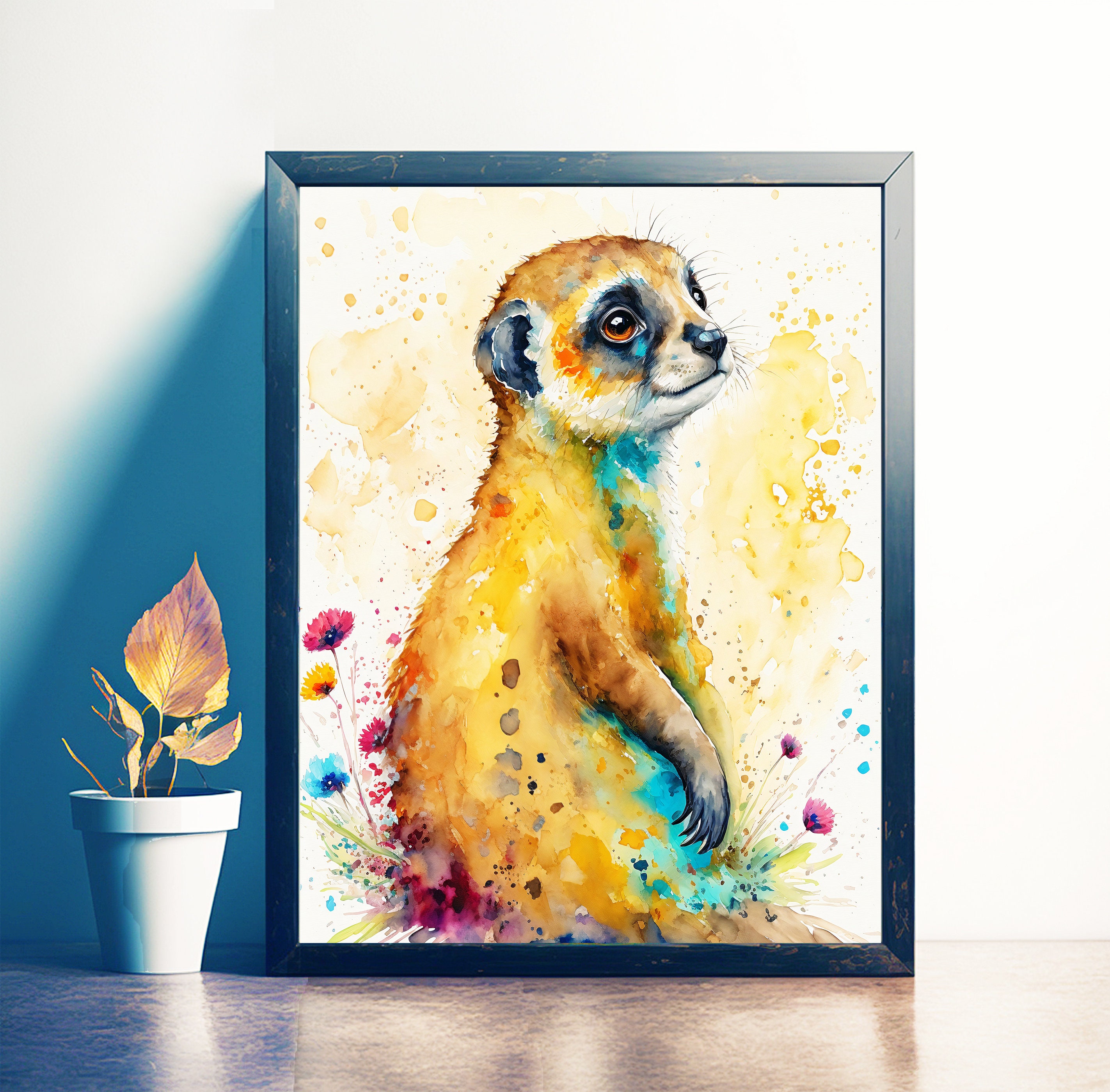 Watercolor Meerkat PRINTABLE ART Meerkat Print Download Meerkat Poster ...