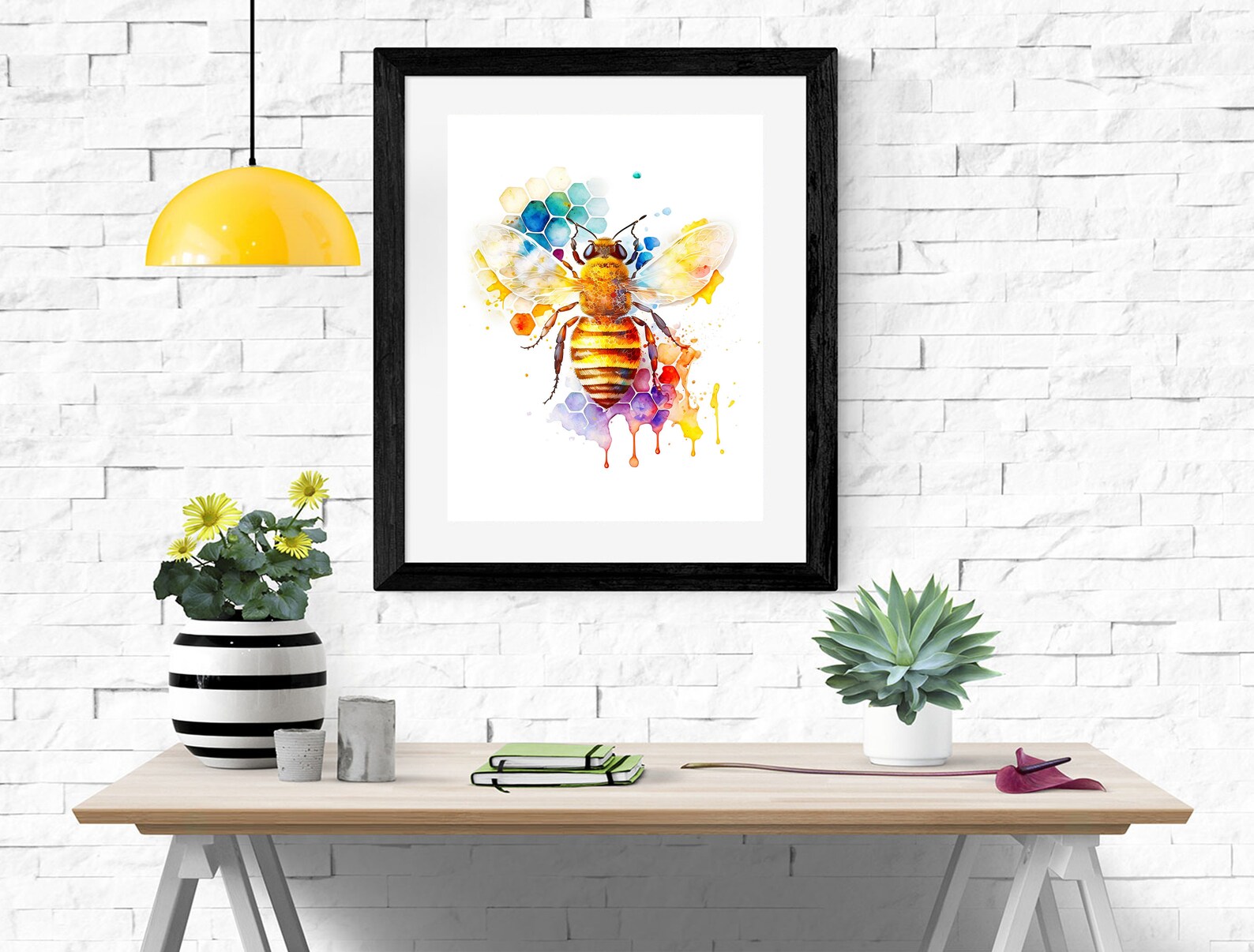 Watercolor Bee PRINTABLE ART Honey Bee Print Poster Wall Decor - Etsy