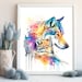 Mother Wolf and Baby Wolf PRINTABLE ART Art Home Wall Decor Watercolor ...