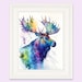 Watercolor Moose PRINTABLE ART Moose Print Download Moose Poster Gift ...