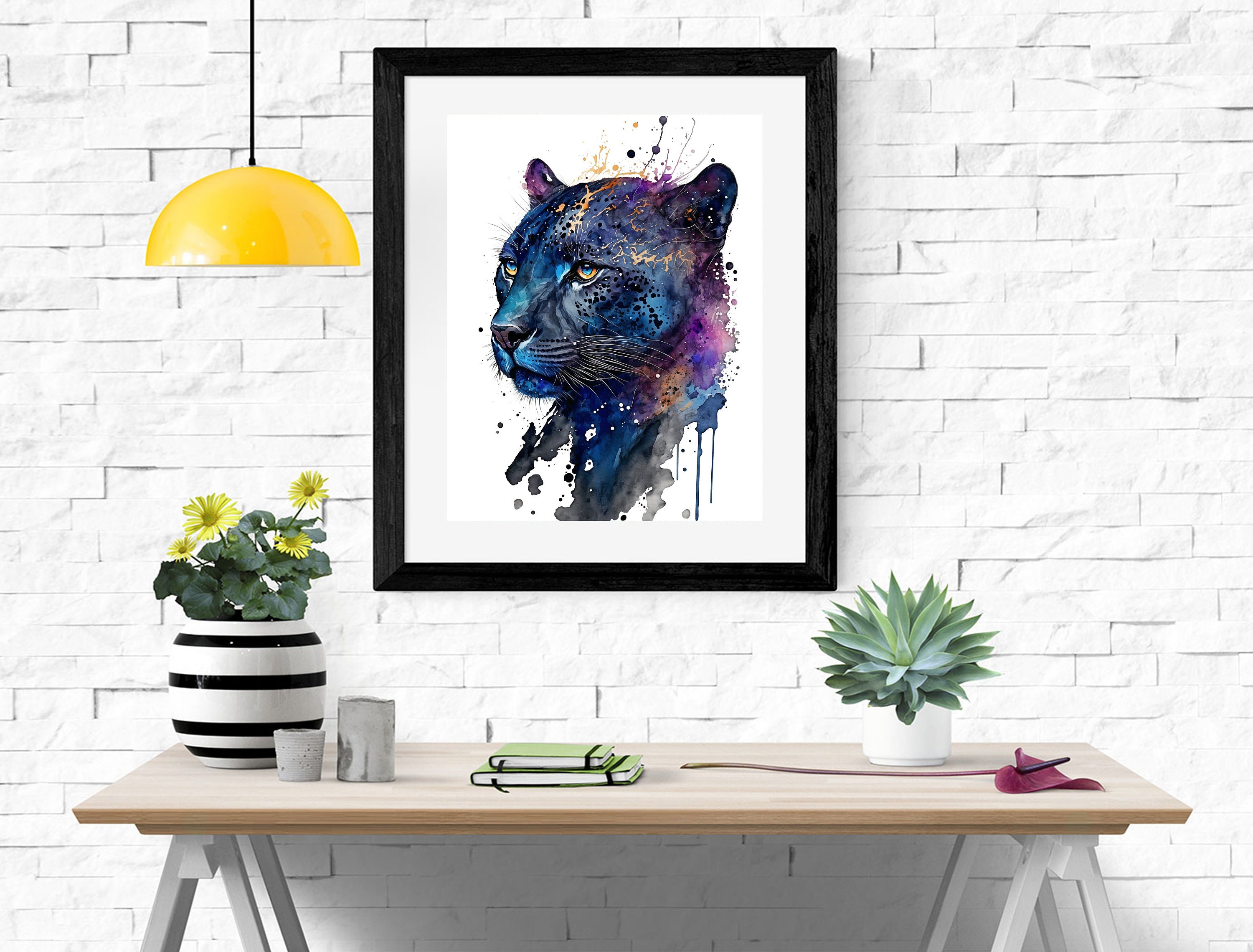 Black Panther Watercolor PRINTABLE ART Panther Print Download Panther ...