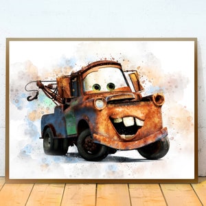 Set of 6 Disney Cars PRINTABLE ART Disney Cars Poster Birthday Disney ...