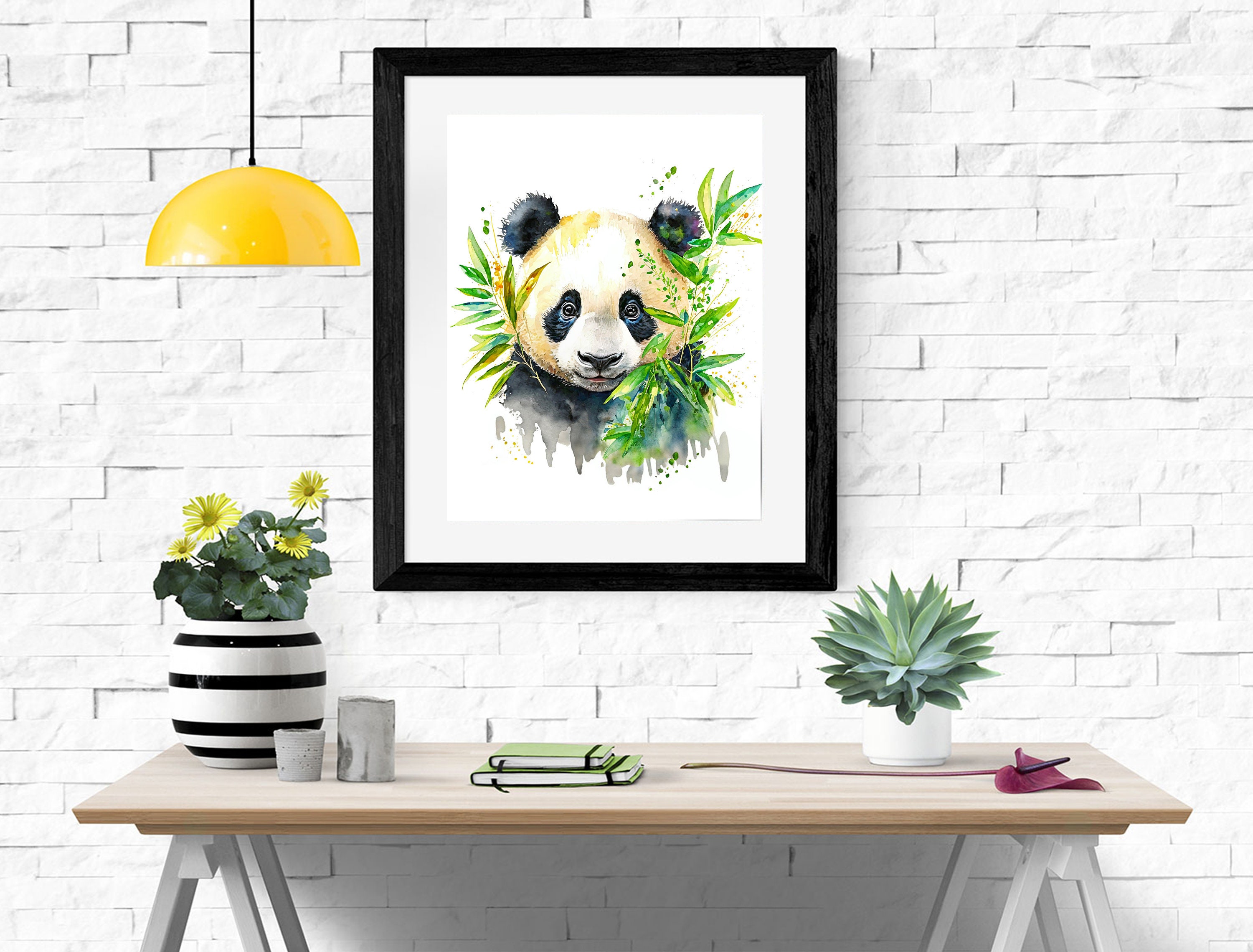 Panda Bear Watercolor PRINTABLE ART Panda Print Panda Poster - Etsy UK