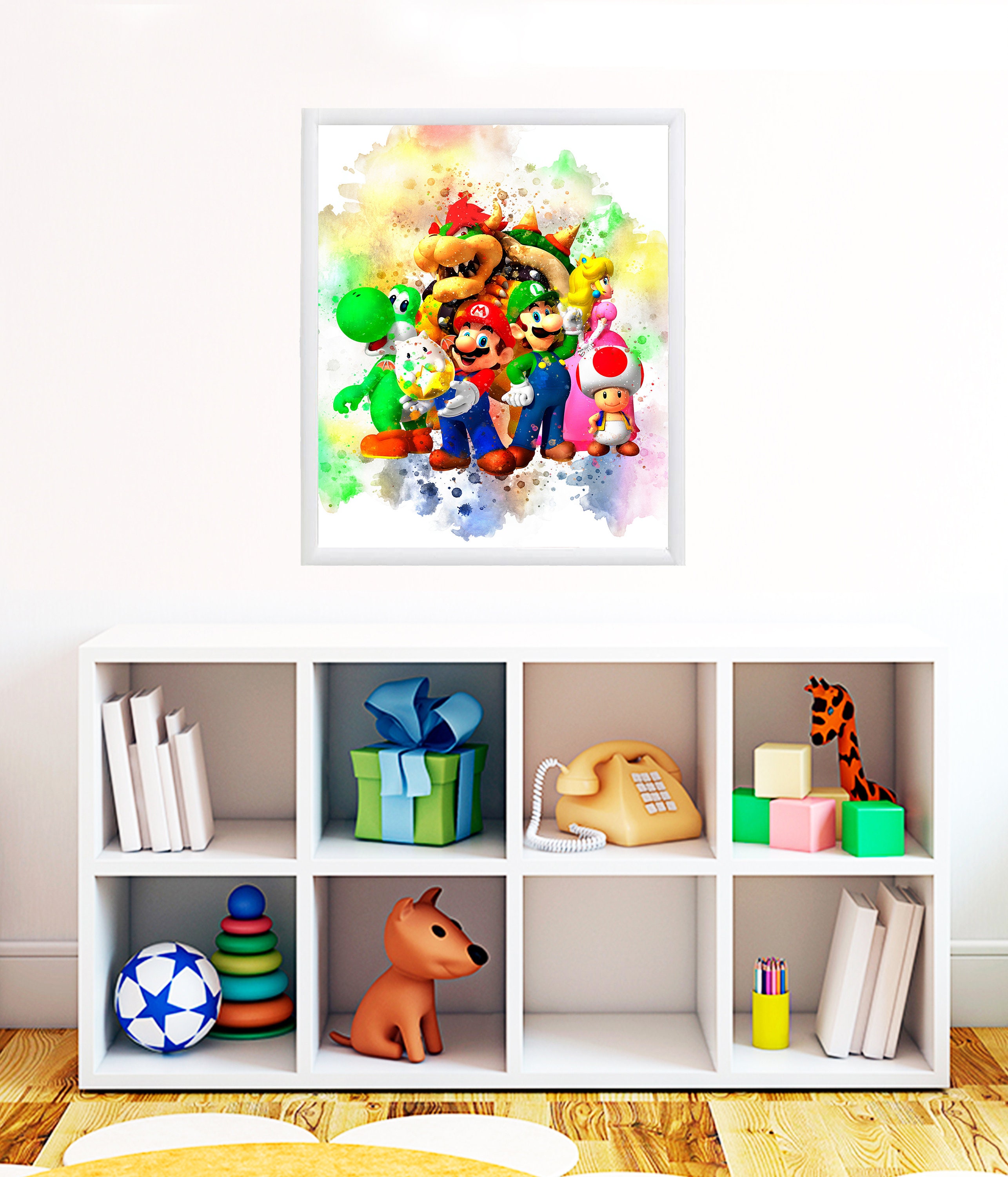 Super Mario DIGITAL PRINT, Mario Poster Mario Print Watercolor Mario ...